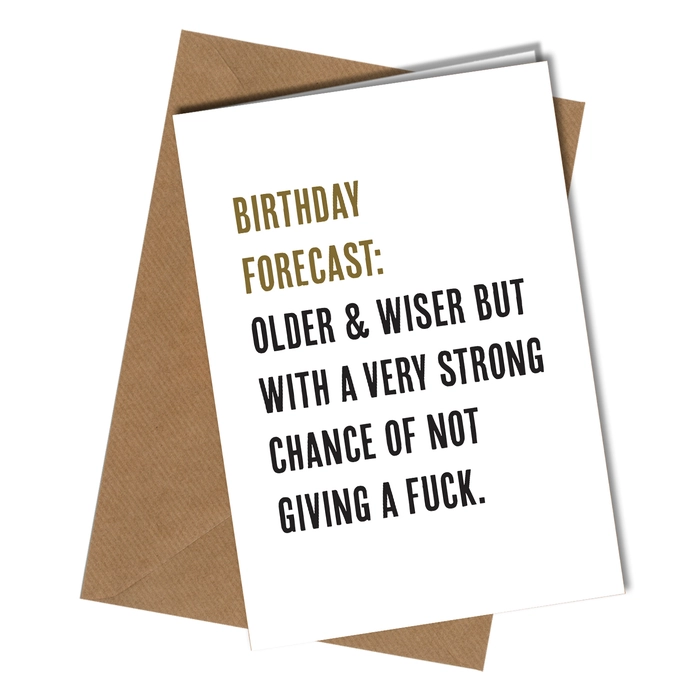 Funny Birthday Forecast Card - Decor et more